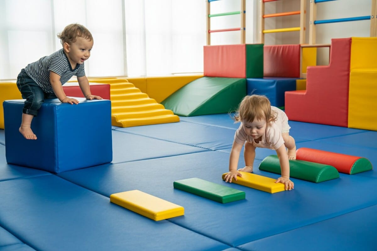 Parcours de motricité en crèche : Jeu et apprentissage